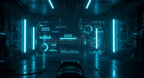 Futuristic 2025 Hud Interface Sci Fi Cyberpunk Tech Data Visualization Stock Image Image Of