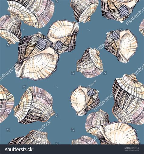 Shell Vector Pattern Stock Vector Royalty Free 197123942 Shutterstock