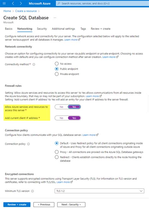Create An Enterprise Geodatabase In An Azure Sql Database Using Azure Portal And Sql Server