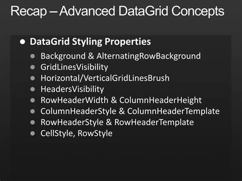 Ppt Building A Data Centric Application In Wpf Using The New Datagrid And Ribbon Controls
