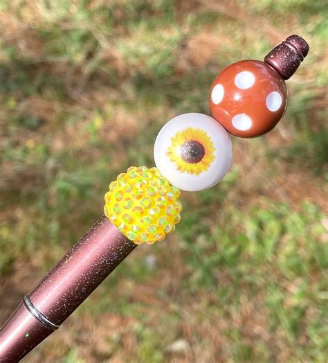 Patterned Beaded Pens Beaded Pens Bead Pens Journaling Pen Etsy Uk