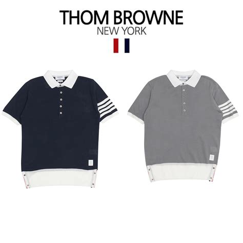 톰브라운 배색 카라 폴로 반팔 티셔츠 반팔 오버레플 레플리카