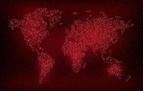 Premium Vector Digital Binary Code World Map Cyber Digital And Future Technology Background