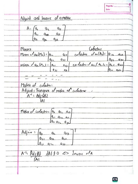 Inverse And Adjoint Of Matrix Pdf