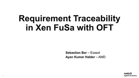 Requirement Traceability In Xen Functional Safety Ppt