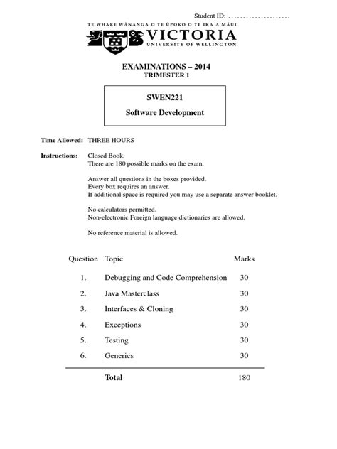 Exam14 Solutions Pdf Method Computer Programming Constructor Object Oriented Programming