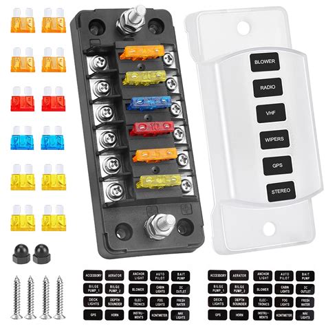 Way Fuse Block Blade Fuse Box With Negative Bus Circuit Fuse Holder Fuse Block W Negative