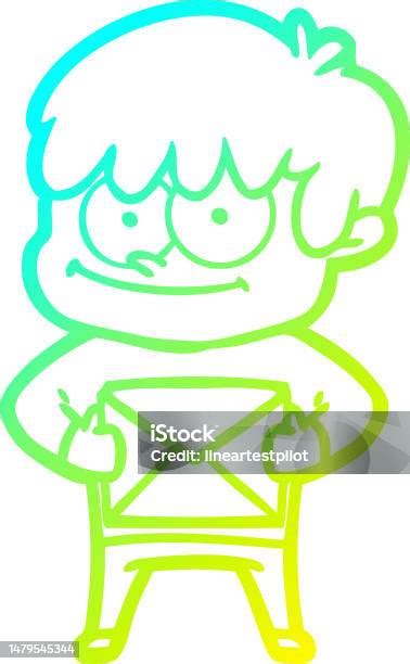 행복한 만화 남자의 차가운 그라데이션 선 그리기 그라데이션에 대한 스톡 벡터 아트 및 기타 이미지 그라데이션 낙서 드로잉 남자 Istock