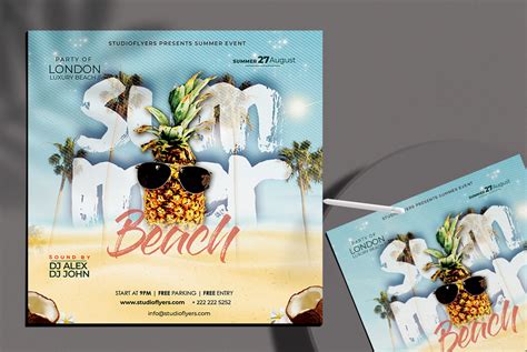 Summer Beach Party Free Flyer Psd Template