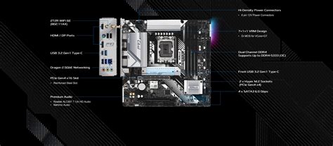 Asrock B760m Pro Rs D4 Wifi Lga 1700 Ddr4 Micro Atx Motherboard