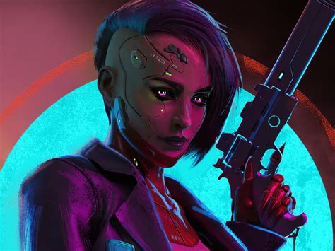 1152x864 Cyberpunk Girl Gun Wallpaper1152x864 Resolution Hd 4k