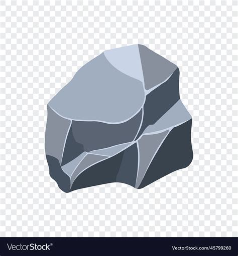 Rock Boulder Natural Shape Stone Royalty Free Vector Image