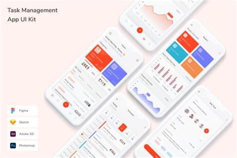 Task Management App Ui Kit Graphic By Betush · Creative Fabrica