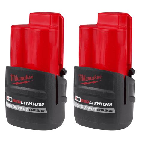 Milwaukee M12 High Output 12v Lithium Ion 25ah Battery Pack 2 Pack