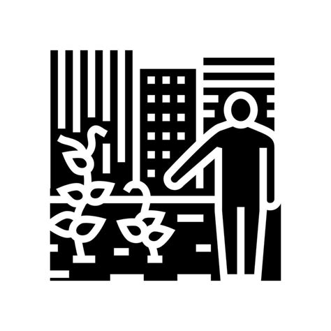 Urban Gardening Human Business Glyph Icon Vector Illustration 10394082 Vector Art At Vecteezy