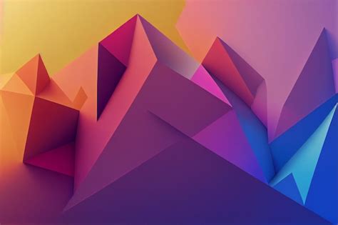 Premium Photo 3d Background With Gradient Geometric Shapes Cutout Fluid Shapes Color Gradient
