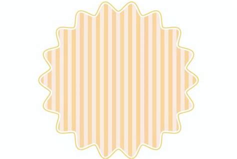 Free Vectors Orange Striped Frame With Rounded Jagged Corners