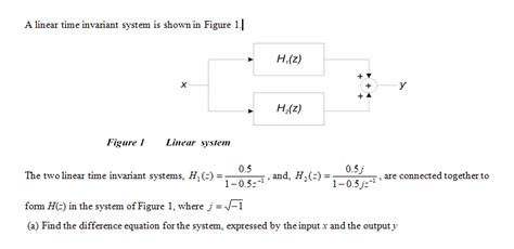Solved A Linear Time Invariant System Is Shown In Figure Chegg Com