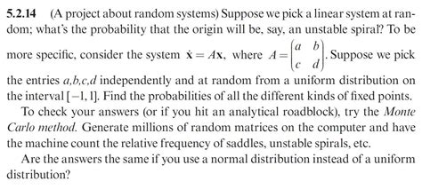 Solved 5214 A Project About Random Systems Suppose We
