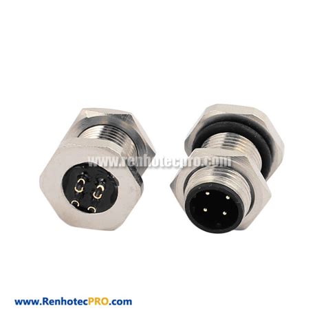 M Pin D Coding Male Socket Connector PCB Mount Connector Renhotecpro Com