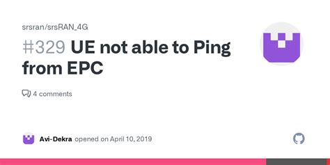 UE Not Able To Ping From EPC Issue Srsran SrsRAN G GitHub