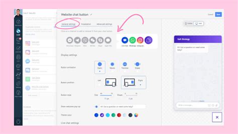 Customize Your Website Chat Button Kommo