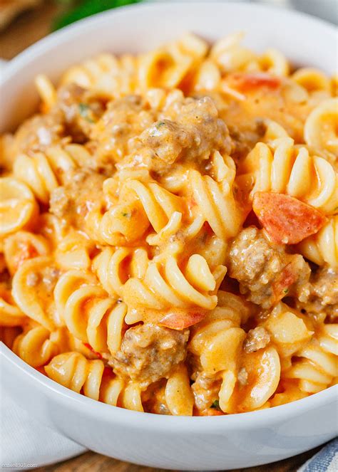 Cheesy Sausage Pasta Recipe Sausage Recipe With Pasta — Eatwell101