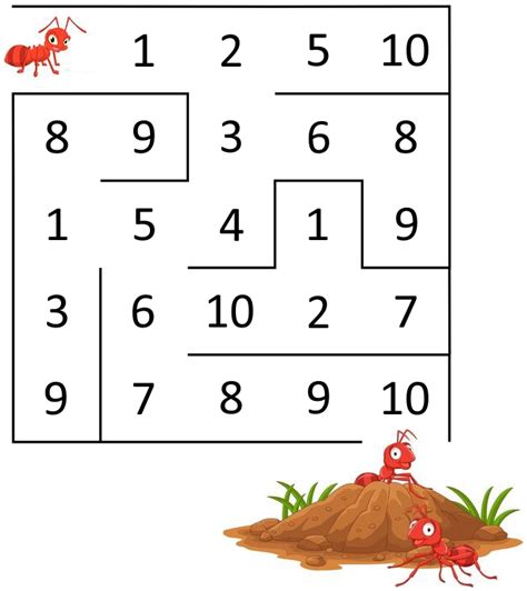 Ant Number Sequence Maze Olympiad Tester