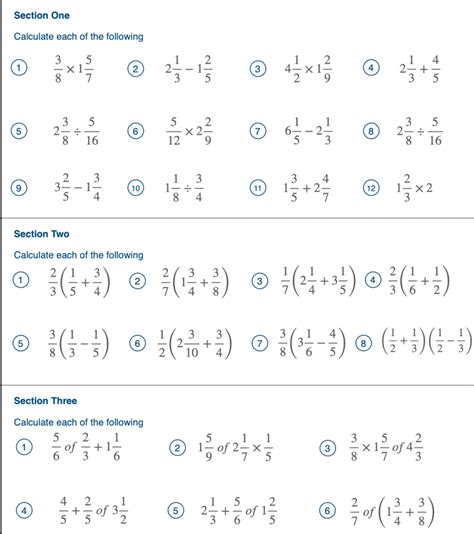 National 5 Fraction Exam Questions Starting Points Maths