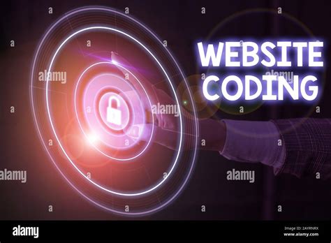 conceptual hand writing showing website coding concept meaning system