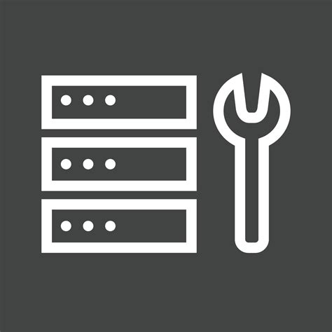 Server Settings Line Inverted Icon Vector Art At Vecteezy