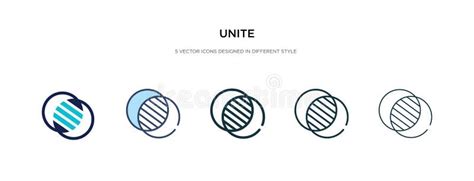 Unite Icon On White Background Simple Element Illustration From Geometric Figure Concept Stock