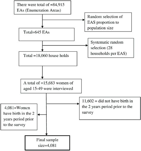 Schematic Presentation Of Sample Selection From EDHS Data Set Download Scientific Diagram