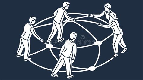 People Forming Global Connection Community And Unity Vector Design Generative Ai Stock Vector