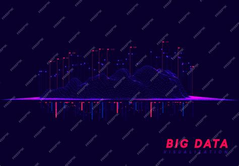Premium Vector Big Data Visualization Information Wave Technology Futuristic Abstract