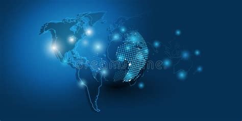 Abstract Blue Modern Style Cloud Computing Networks Structure