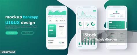 금융 및 데이터 관리 애플리케이션을 위한 모바일 은행 앱 Ui 디자인 차트에 대한 스톡 벡터 아트 및 기타 이미지 차트