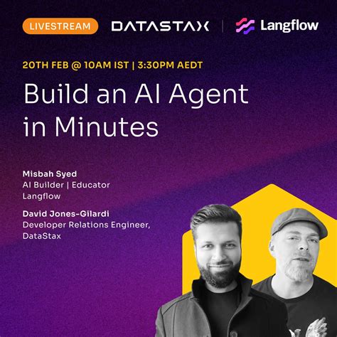Charna Parkey Phd On Linkedin Build An Ai Agent In Minutes ⏱ Join Datastax And Langflow