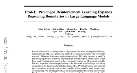Prorl Prolonged Reinforcement Learning Expands Reasoning Boundaries In Large Language Models