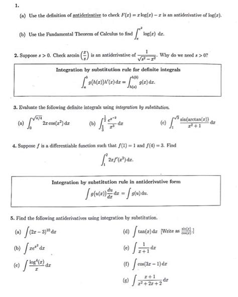 Solved 1 A Use The Definition Of Antiderivative To Check