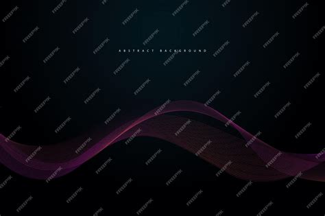 Premium Vector Abstract Wave Lines Pattern Smooth Curve Flowing Dynamic Isolated Background