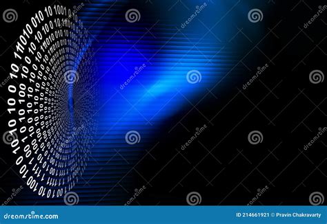 Binary Matrix Code On The Screen Numbers Of The Computer Matrix The