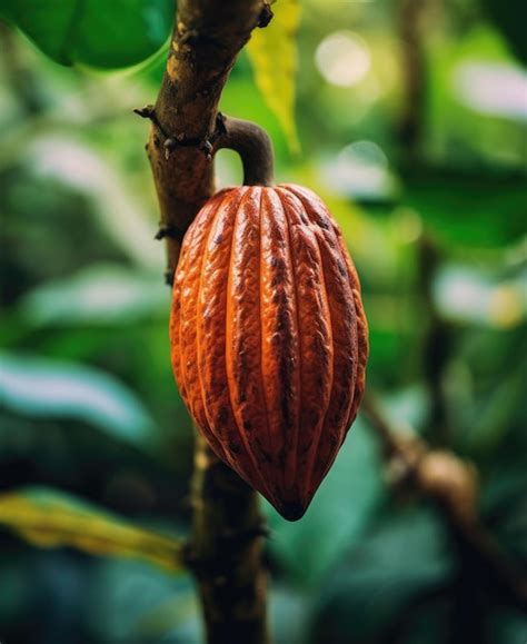 Premium Ai Image Cocoa Fruit On A Tree