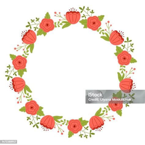 나뭇잎과 분홍색 꽃이 있는 벡터 화환 축 하를위한 꽃 프레임입니다 꽃 라운드 테두리 복사 공간 인사말 카드와 초대장을위한 낭만적 인 디자인 봄 식물과 우아한 텍스트