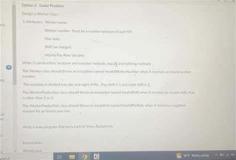 Solved Need Help With This Program It Needs A Worker Class