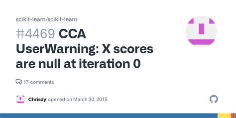 CCA UserWarning X Scores Are Null At Iteration 0 Issue 4469