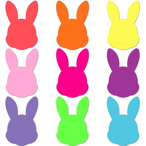Geyee 108 Pcs Easter Bunny Paper Cutouts Classroom Small Bulletin Board Cut Outs