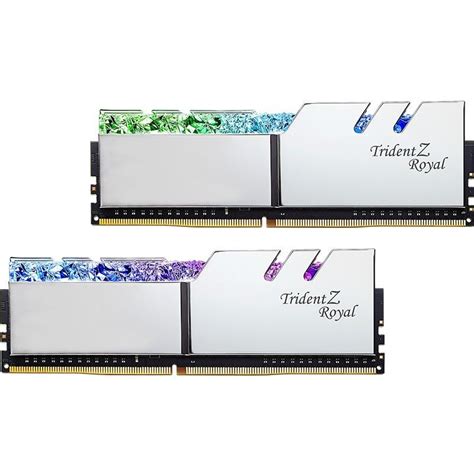 Модуль оперативной памяти G Skill Trident Z Royal Ddr4 3600 серебро16 ГБ F4 3600c18d 32gtrs
