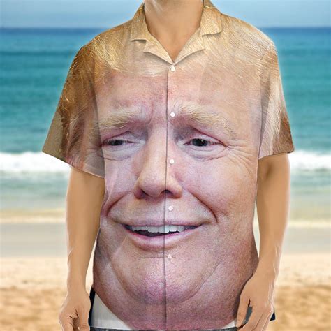 Custom Funny Donald Trump Face Hawaii Shirt N304 62432 Rwb Zone