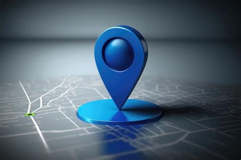 Premium Photo Blue Location 3d Icon Marker Or Route Gps Position